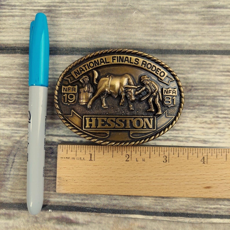 1981 NFR Belt Buckle Hesston Bullfighter National Finals Rodeo - Etsy