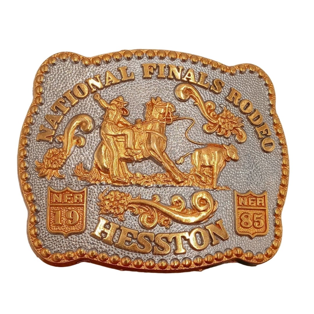 1985 Hesston Rodeo Belt Buckle Limited Edition Youth Calf Roping Kids ...
