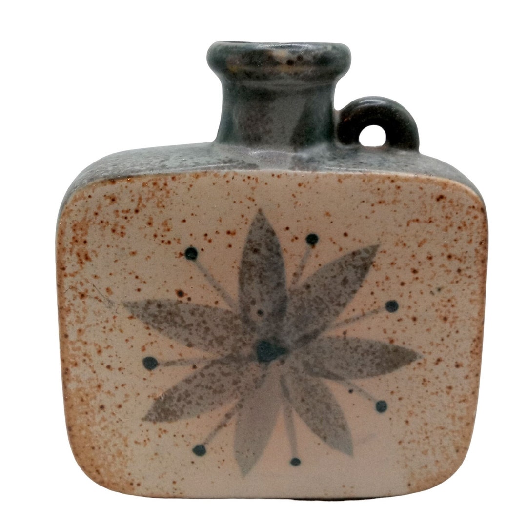 Tucci Japan Ceramic Flask Decanter Vintage Saki Bottle Jug Mid Century ...