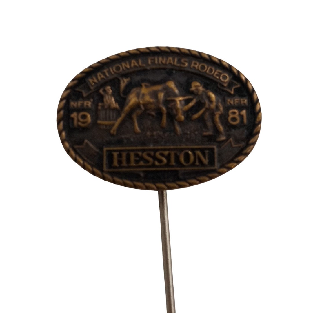 1981 NFR Rodeo Hat Lapel Stick Pin Vintage Cowboy National Finals Clown ...