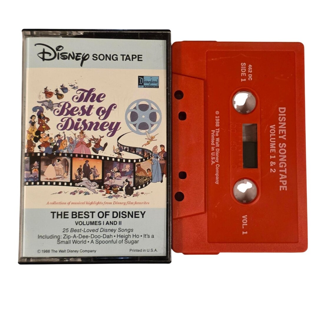 Disney Song Tape the Best of Disney Volumes I and II 1988 25 Beloved ...