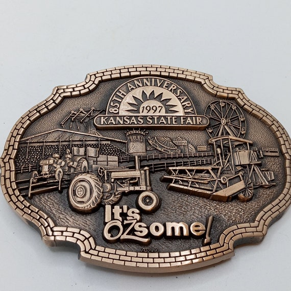 1997 Kansas State Fair Belt Buckle Its Ozsome Tractor… - Gem