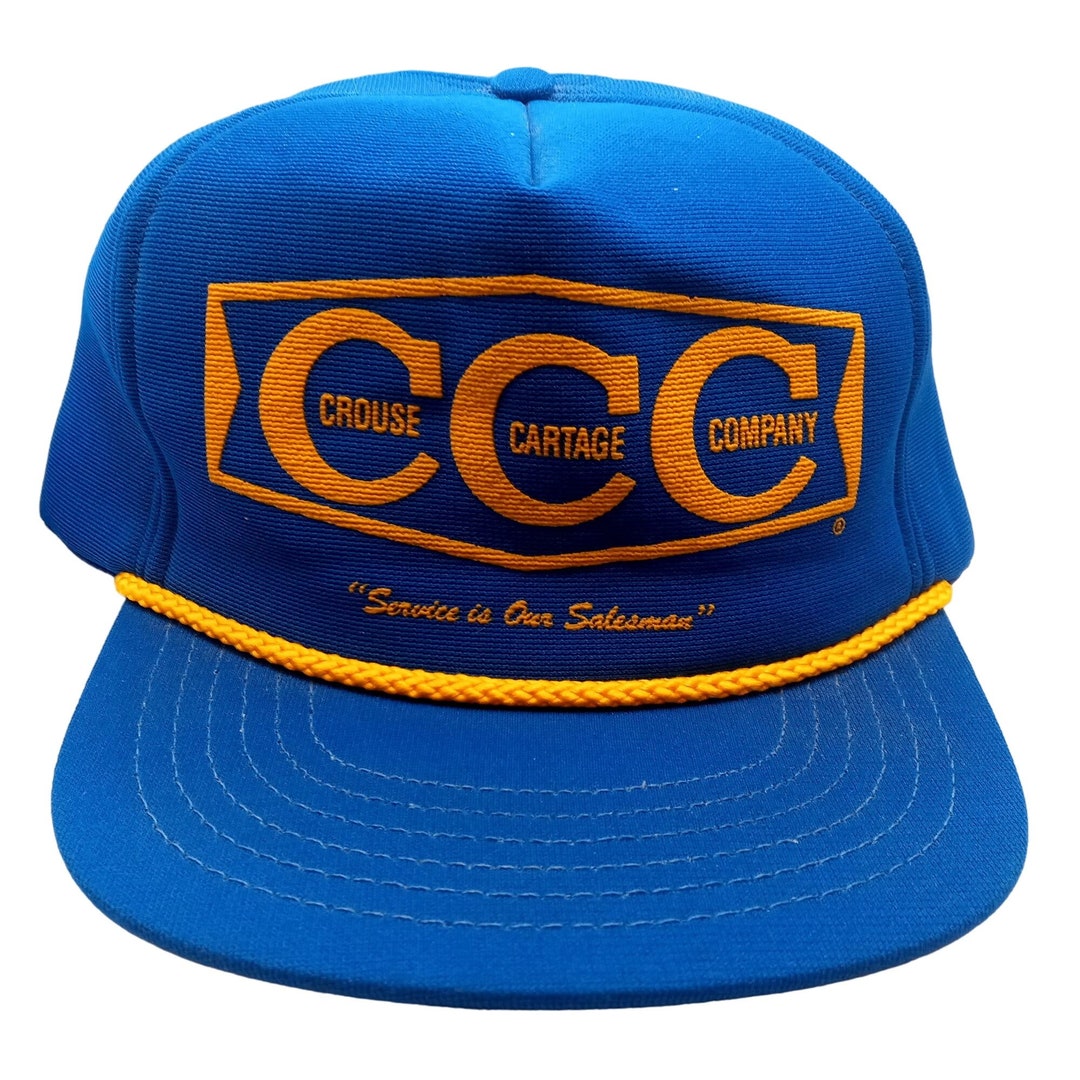 Crouse Cartage Company Snapback Cap Hat Blue CCC Yellow - Etsy