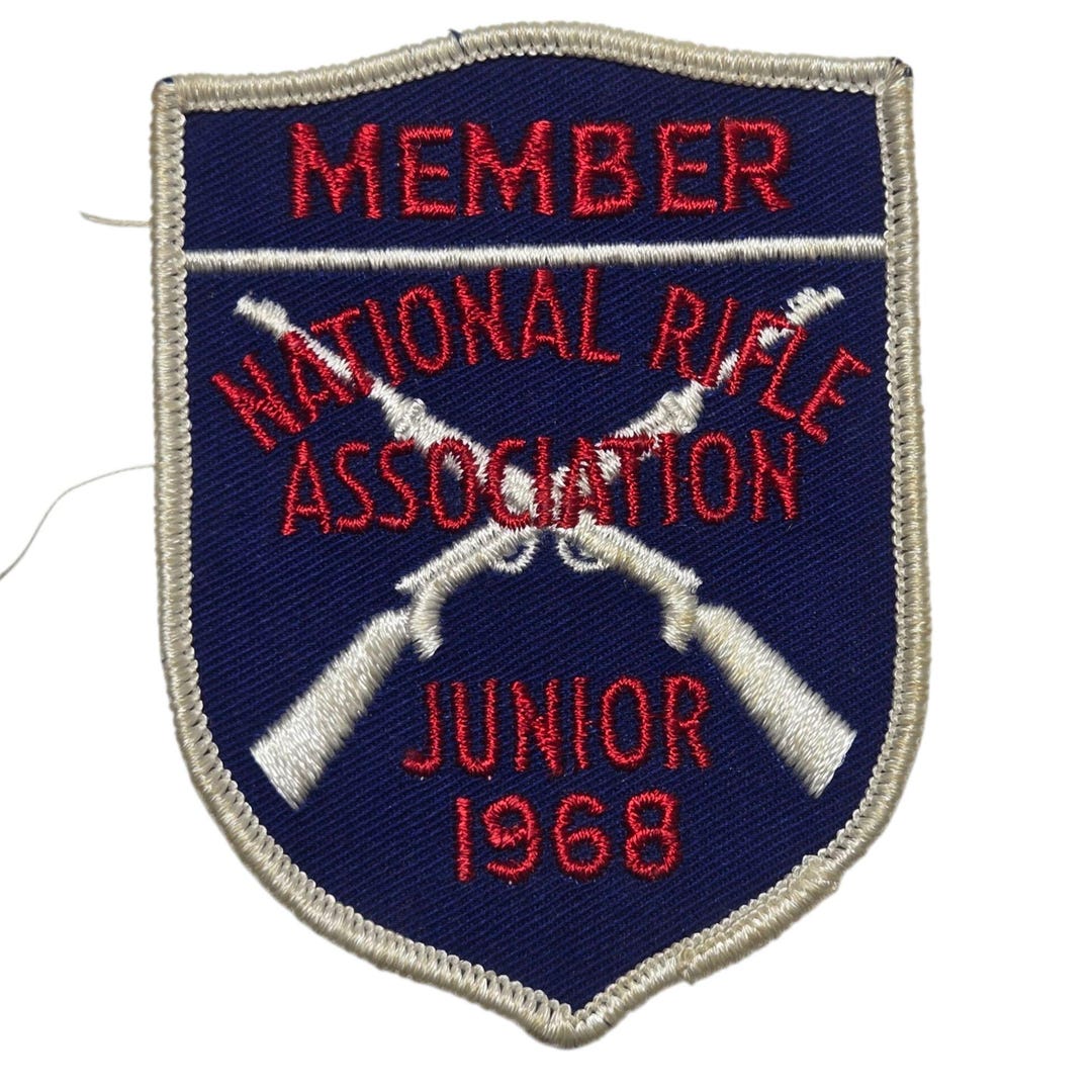 NRA Junior Member 1968 Patch Shield Shape Red Blue Badge Rifle ...