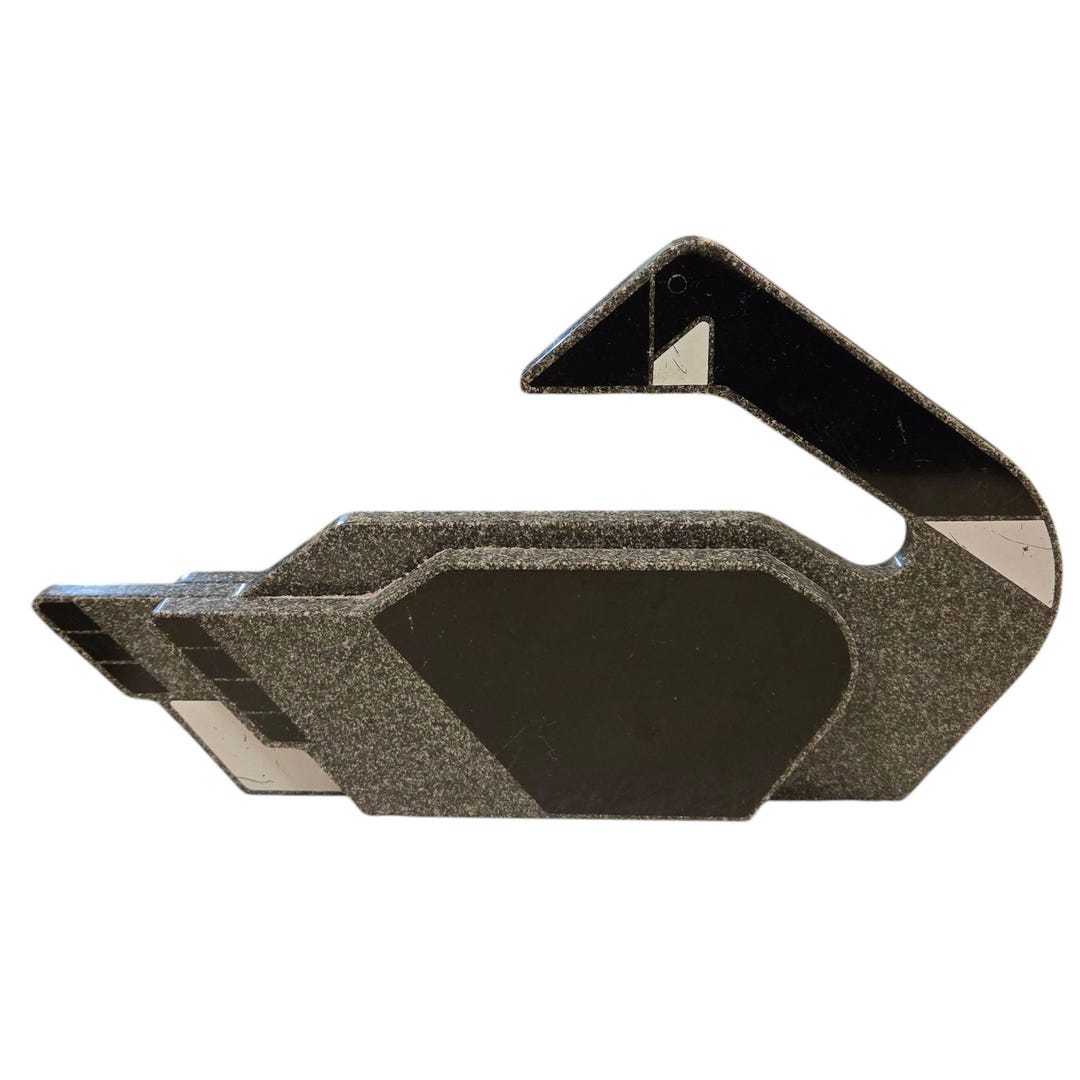 Canadian Goose Sculpture Art Deco Style Black Gray 11 Inch Bird Home ...