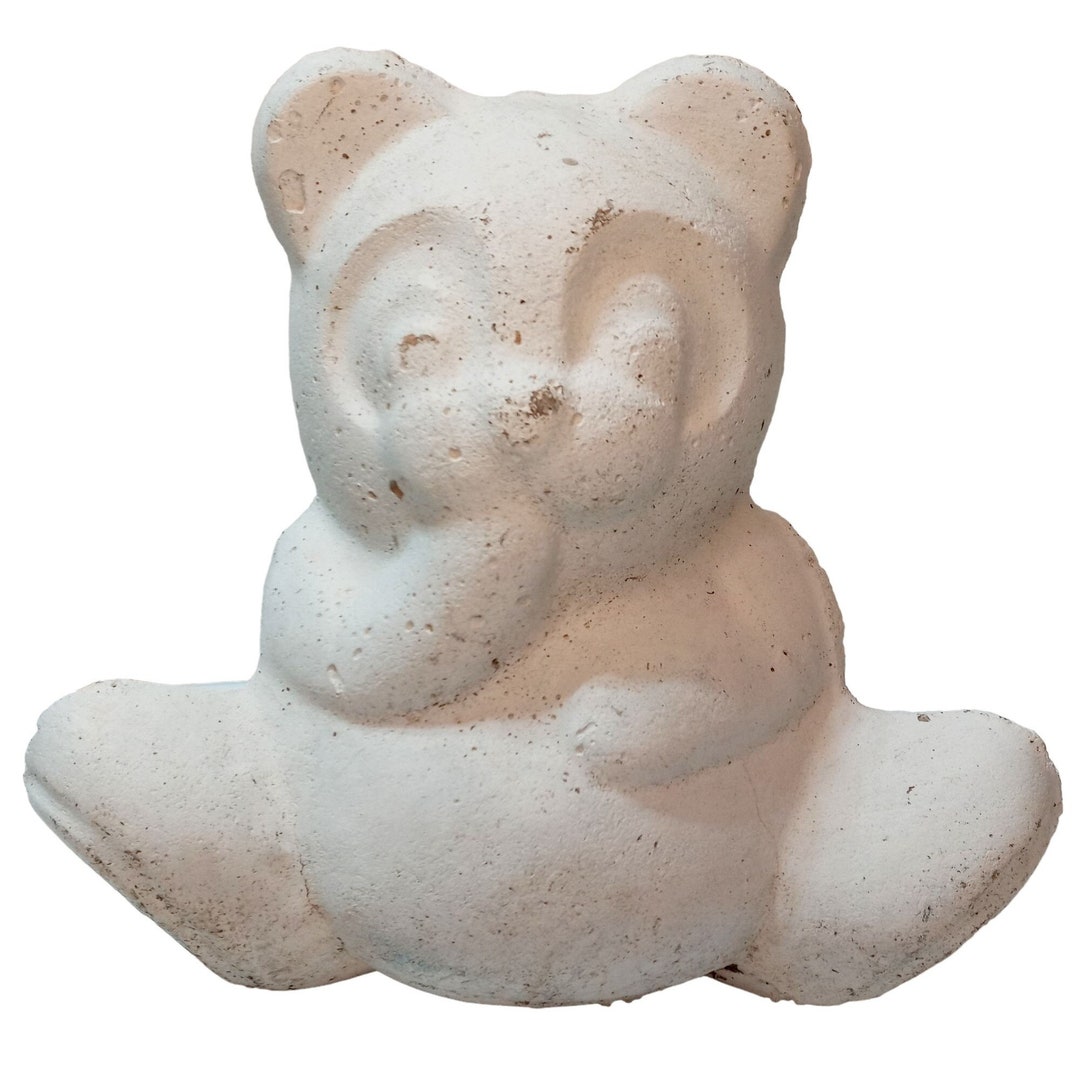 Panda Bear Cement Sculpture 9 Inch Art Statue Concrete Vintage RARE ...