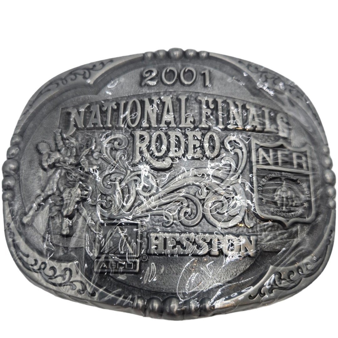 2001 NFR Rodeo Belt Buckle Bareback National Finals NOS Cowboy Bronc - Etsy
