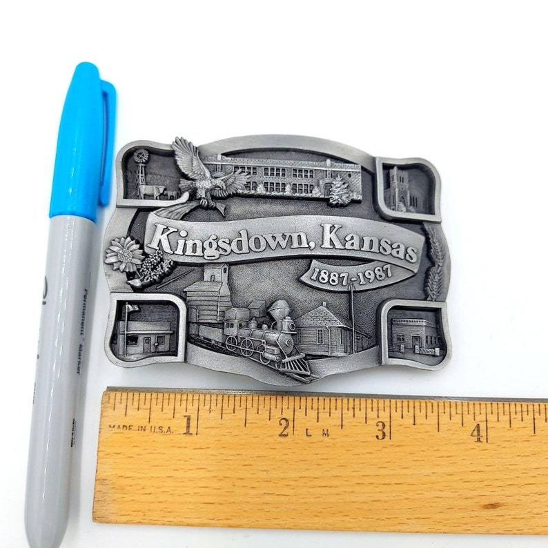 Kingsdown KS Belt Buckle Vintage Centennial 1987 Train - Etsy