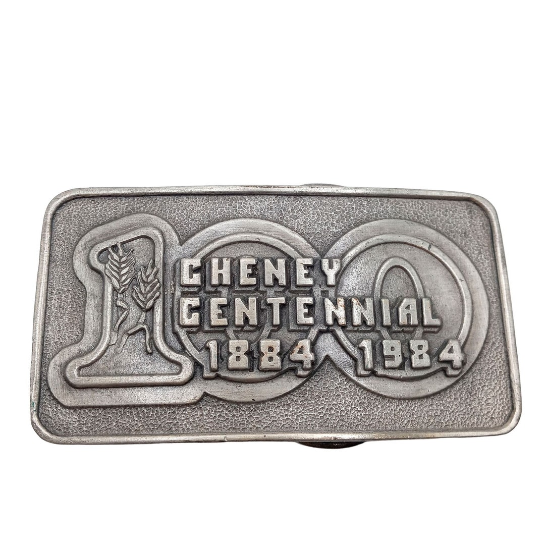 Cheney Centennial Belt Buckle Kansas Vintage 100 Years - Etsy