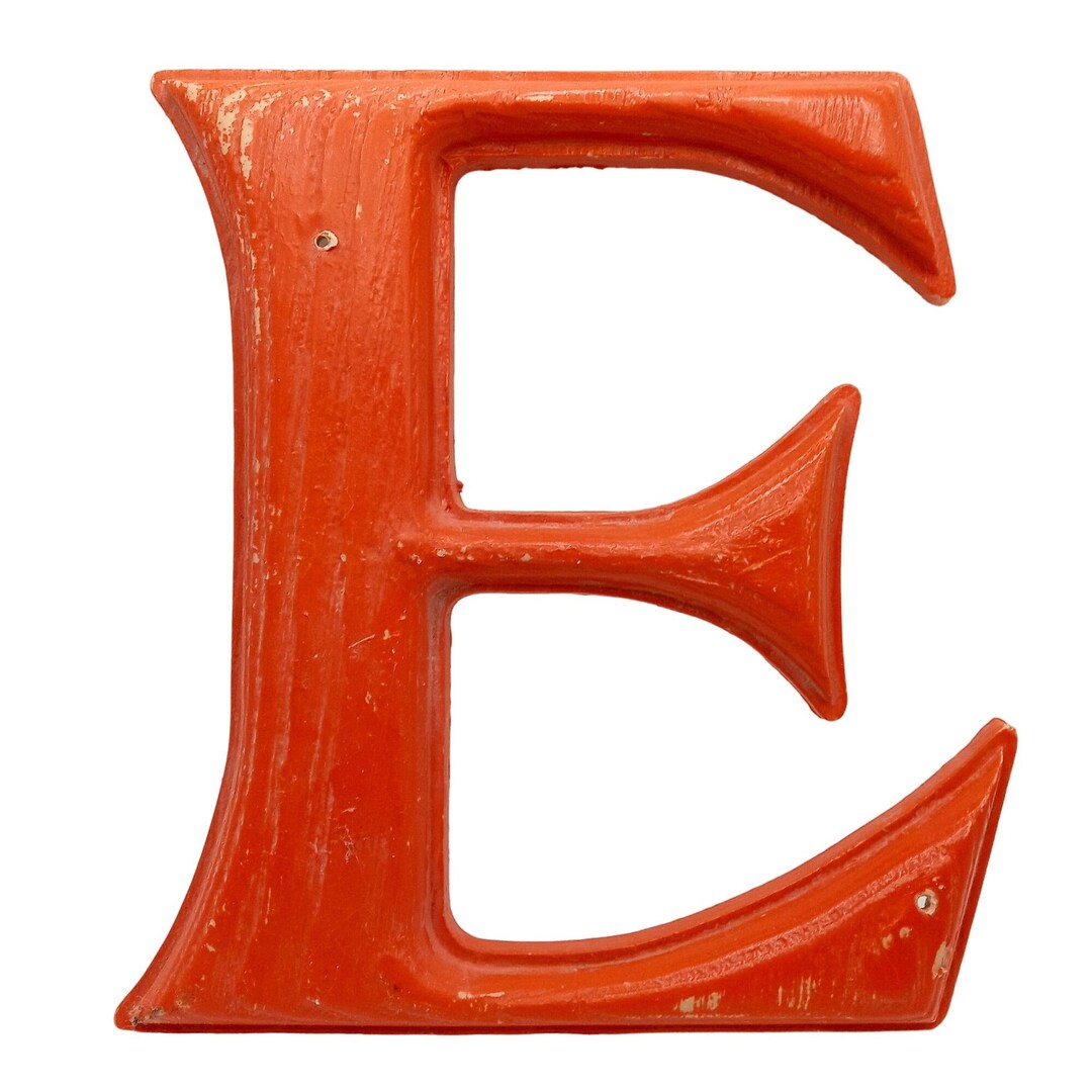 Vintage Letter E Initial Orange Gallery Wall Plastic 7 Inch - Etsy