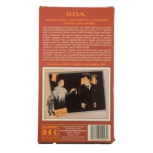 DOA Film Classics VHS Tape Black and White 1949 Movie Noir Thriller - Etsy