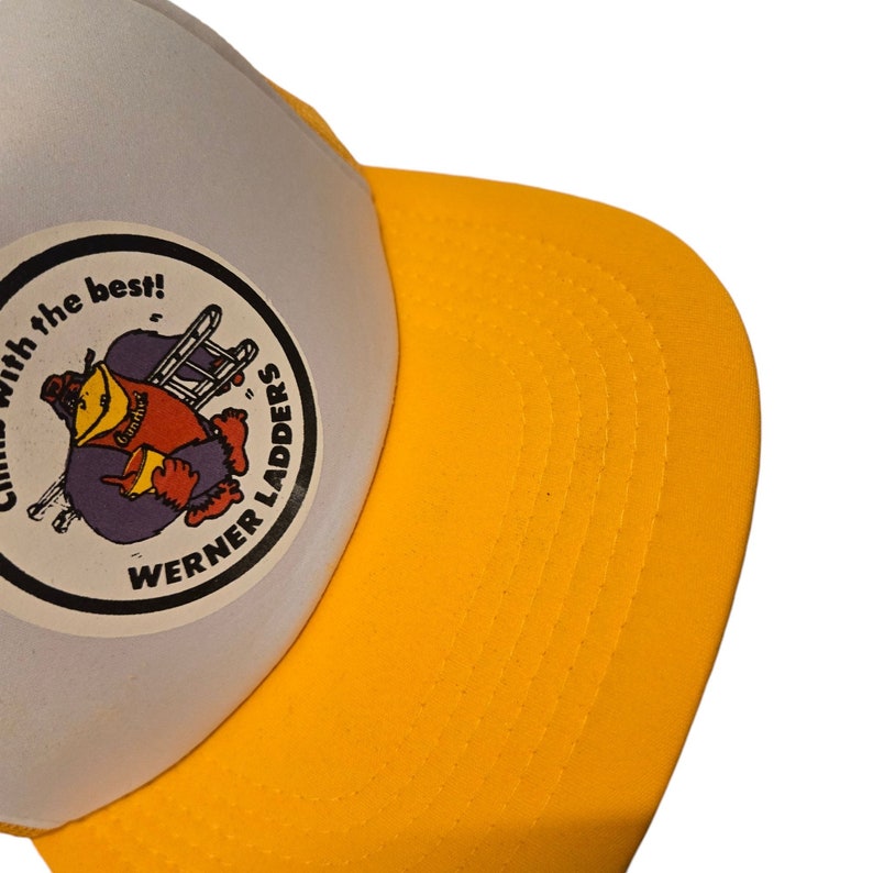 Vintage Werner Ladders Trucker Hat Mesh Snapback Cap Climb With the ...