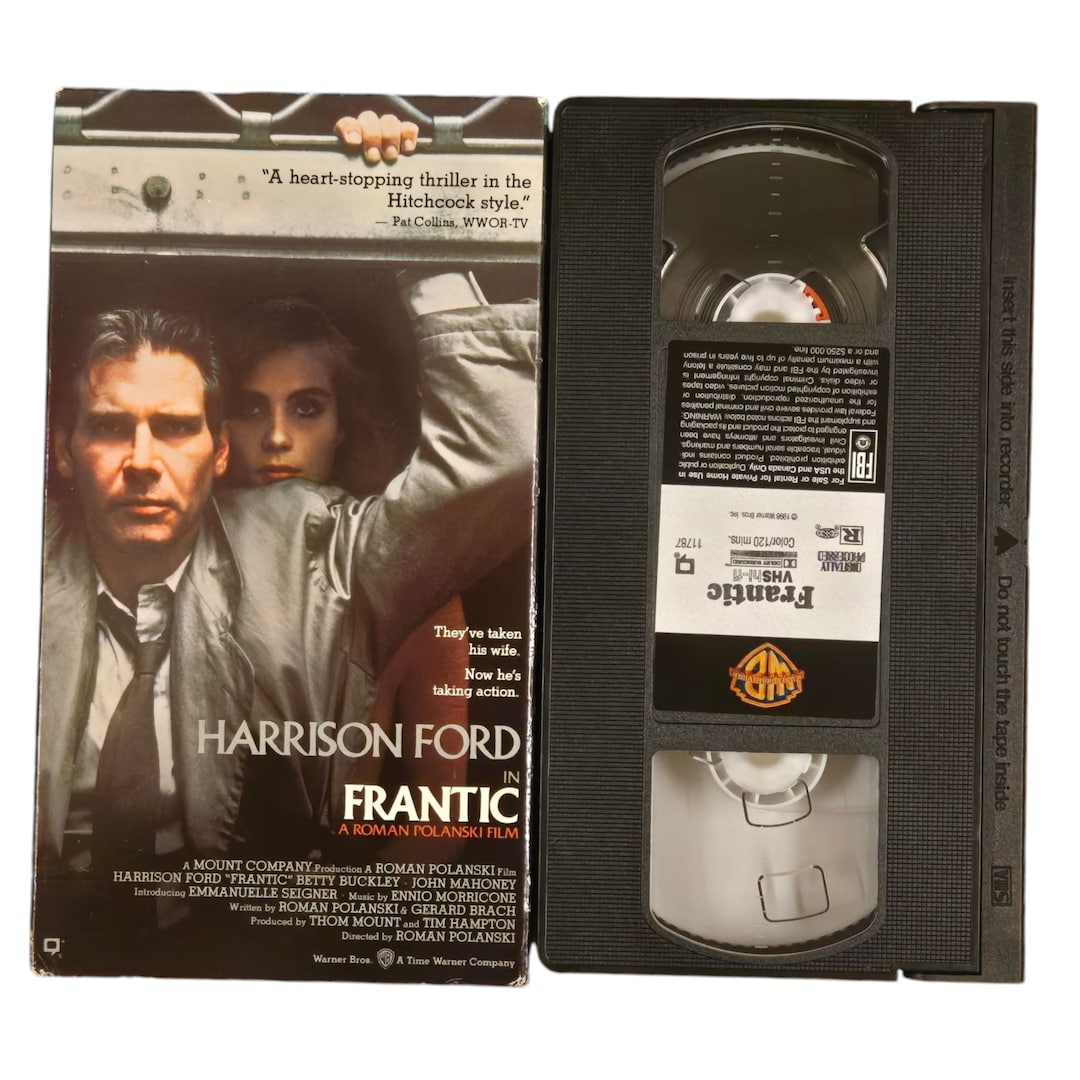 Harrison Ford Frantic VHS Tape Movie 1988 John Mahoney Roman Polanski ...