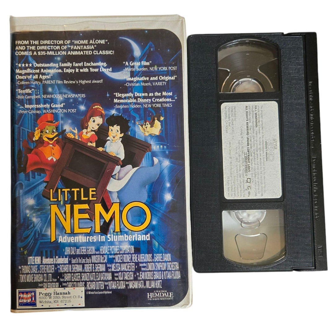 Little Nemo Adventures in Slumberland VHS 1992 Video Mickey Rooney - Etsy