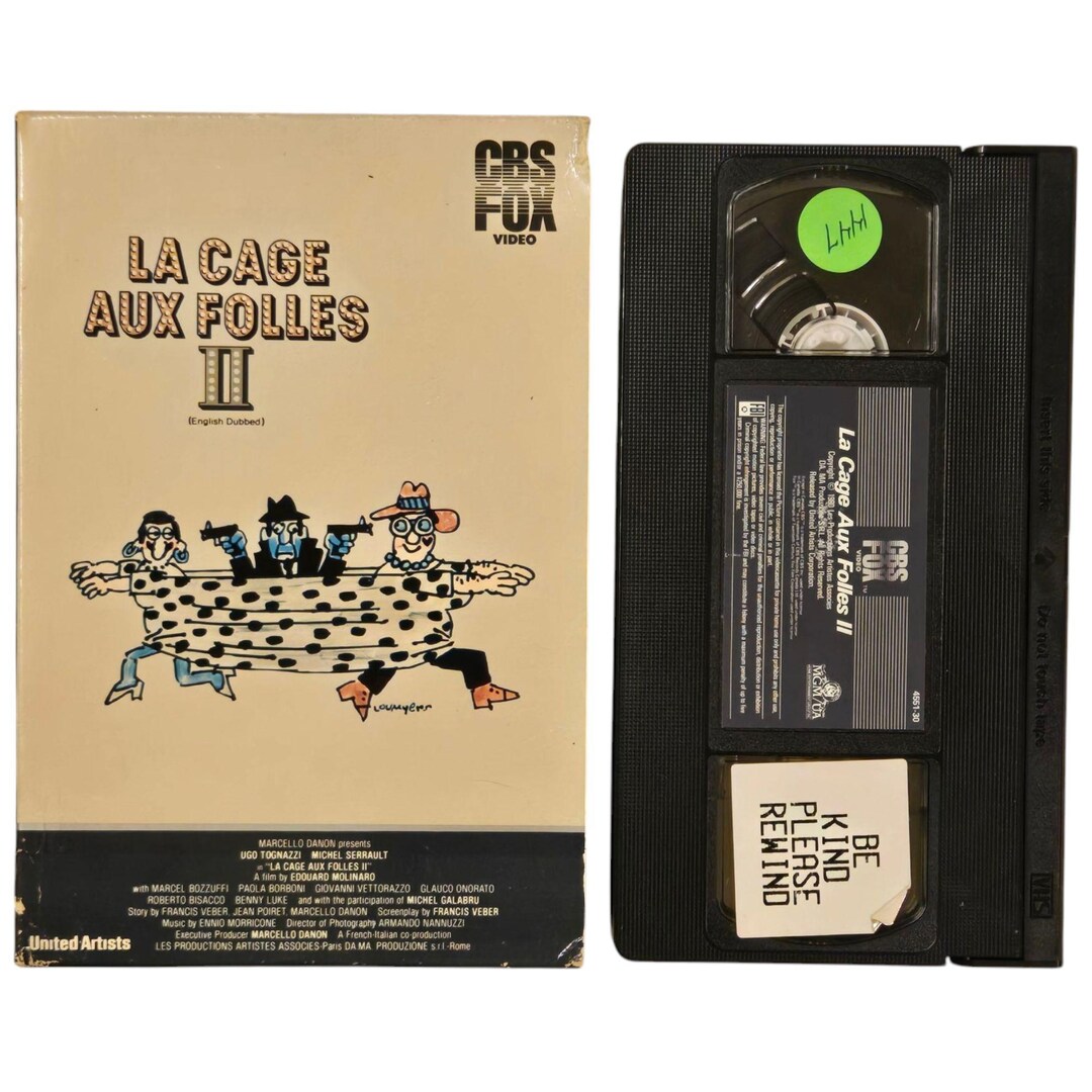 La Cage Aux Folles II VHS Movie CBS Fox Video English Dubbed Comedy ...