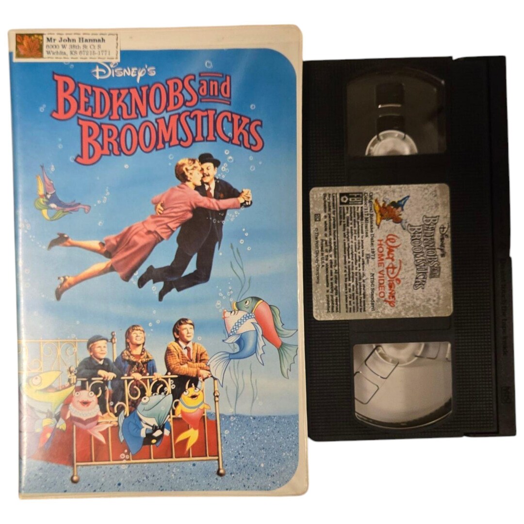 Disneys Bedknobs and Broomsticks VHS Tape Clamshell Angela Lansbury David Tomlinson - Etsy