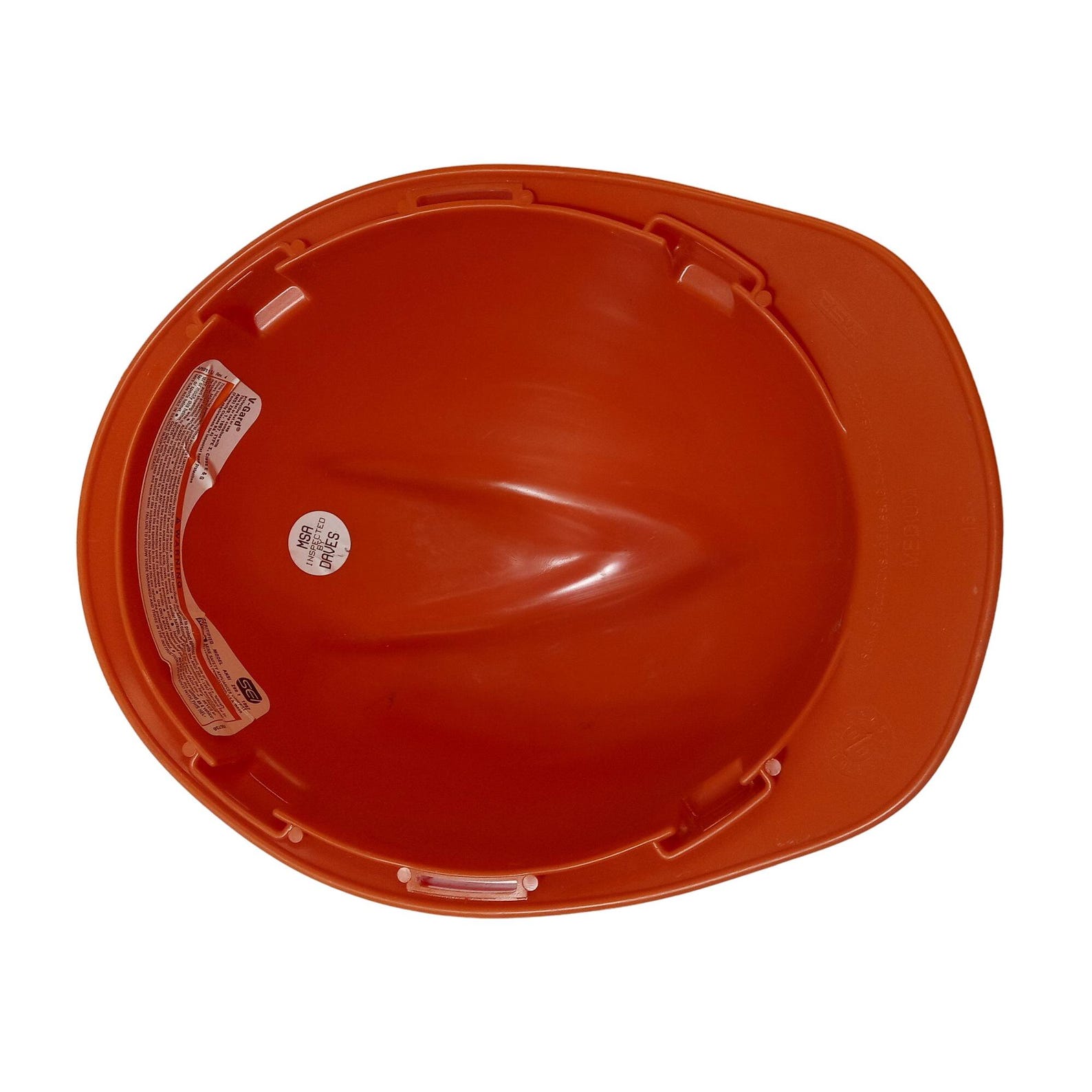 Orange Hard Hat Helmet Cap MSA USED Medium Vintage Construction Mining ...