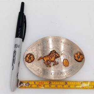 Barrel Racing Champion Belt Buckle Vintage AQHA Quarter Horse Racer ...