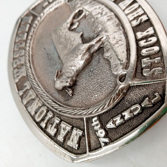 1982 National Western Stock Show Rodeo Belt Buckle Sh… - Gem