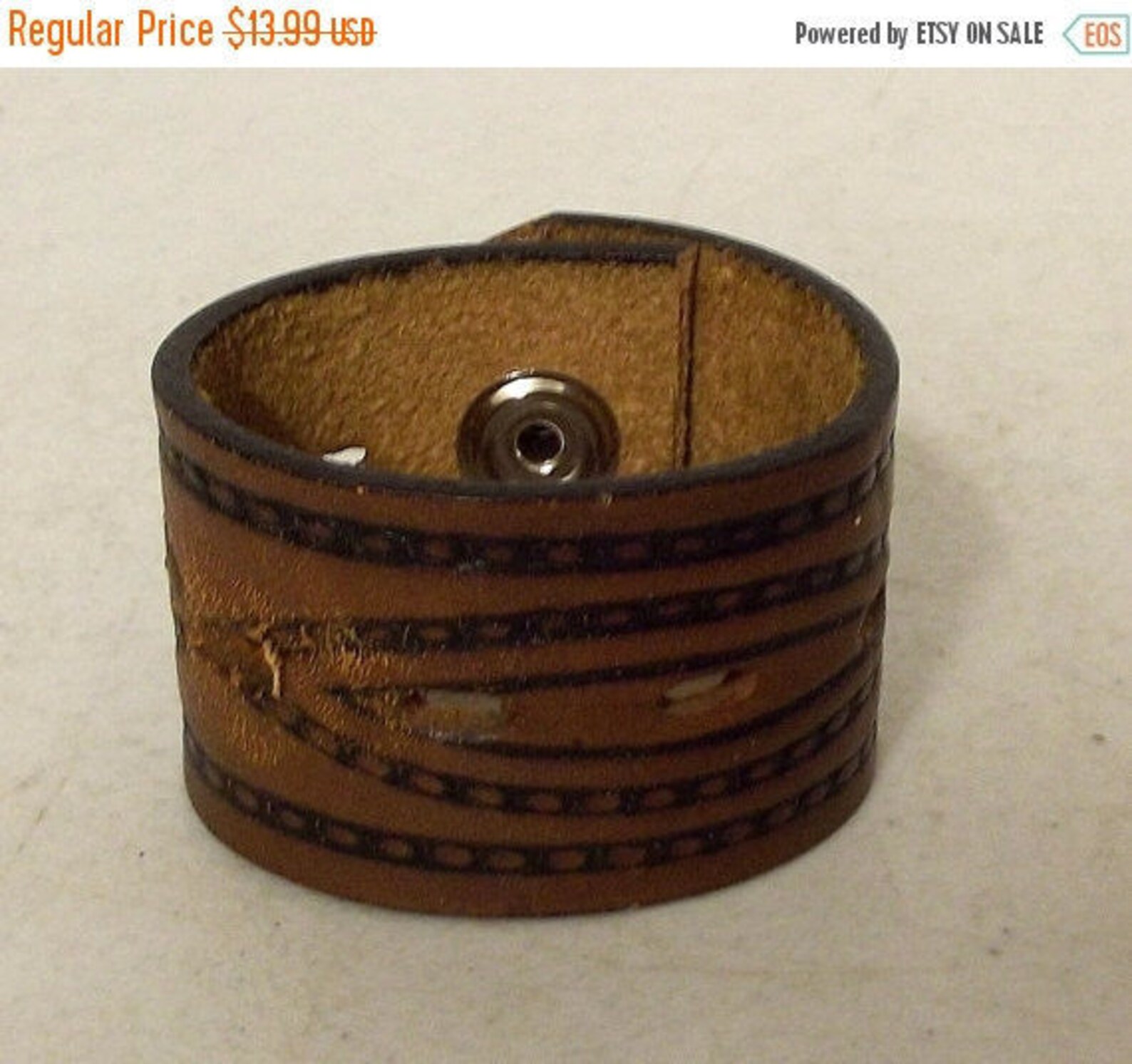 Upcycled Cuff brown Leather Western Boho Bracelet Jewelry | Etsy