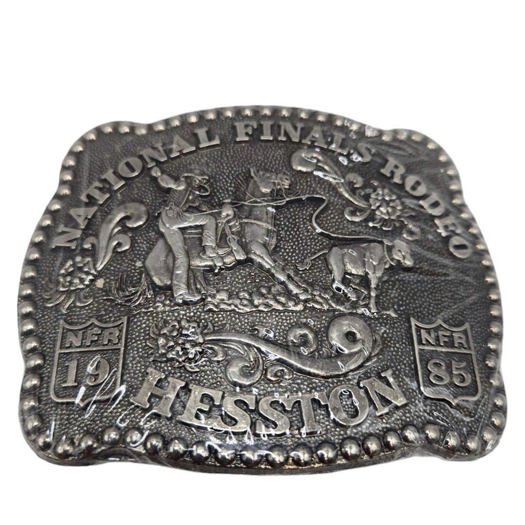 1985 NFR Rodeo Belt Buckle Hesston Calf Roper NOS Cowboy National Finals - Etsy