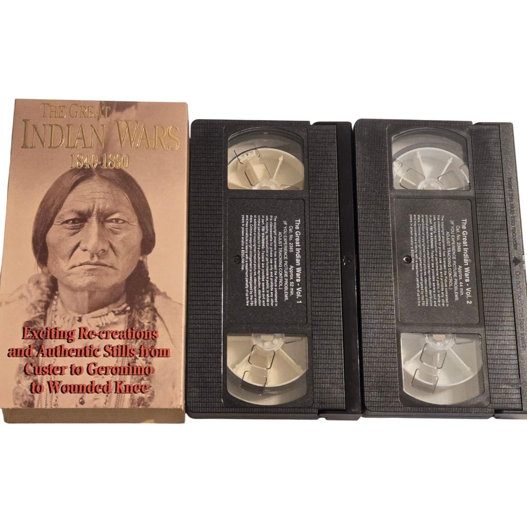 The Great Indian Wars 1840 to 1890 VHS 2 Tape Set 1991 Vintage Native ...