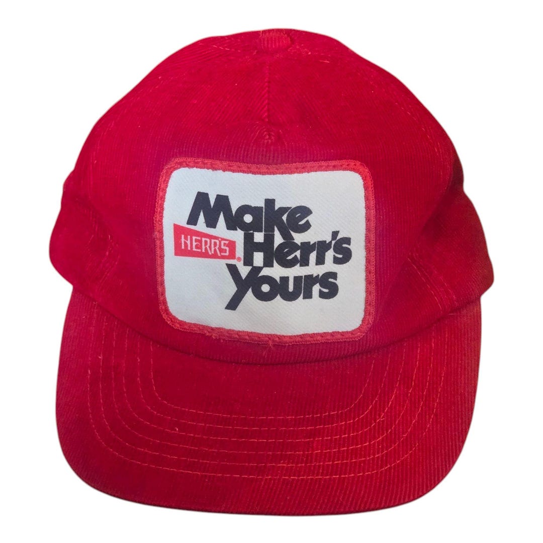 Vintage Herrs Potato Chips Cap Red Corduroy Hat Make Herrs Yours ...