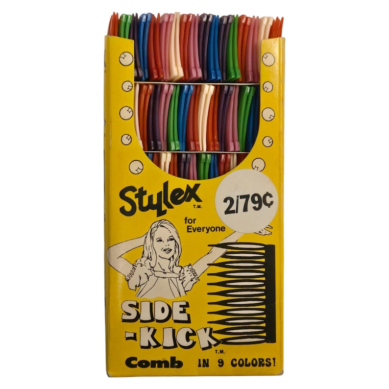 Stylex Side Kick Retail Display Box Full 102 Combs Deadstock 1980 Hair ...