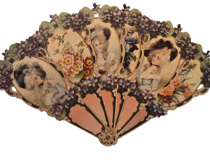 Vintage Victorian Reproduction Hand Fan Floral Flowers Floral Design - Etsy