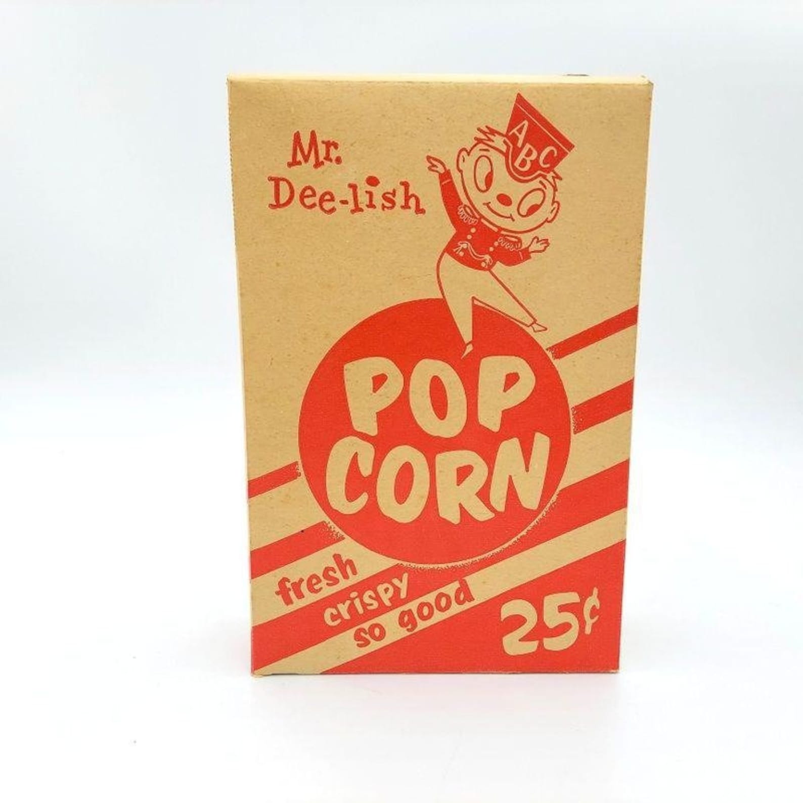 Vintage Popcorn Box Container Mr Dee Lish Home ABC Theater Movie Room ...