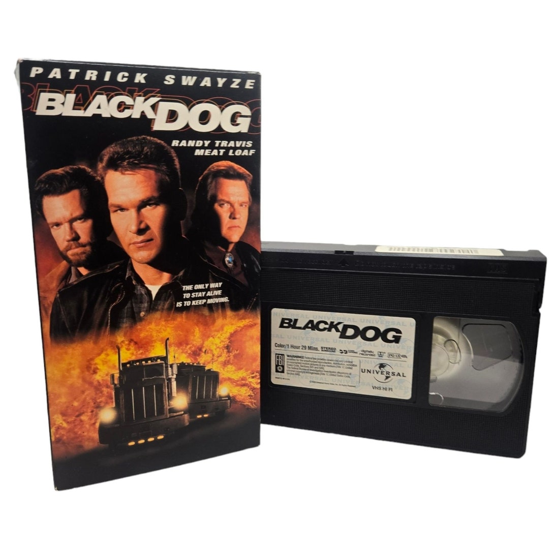 Black Dog VHS Movie Patrick Swayze Randy Travis Meat Loaf Trucker Truck ...
