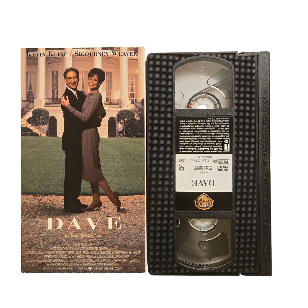 Dave VHS Movie Starring Kevin Kline Sigourney Weaver Ving Rhames 1993 ...
