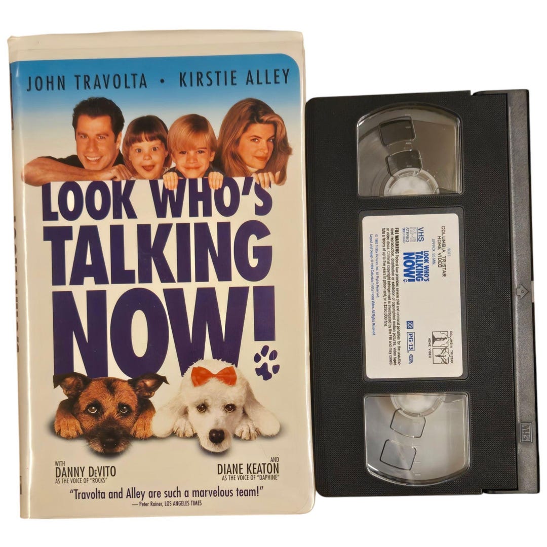 Look Whos Talking Now VHS Movie John Travolta Kirstie Alley Danny ...