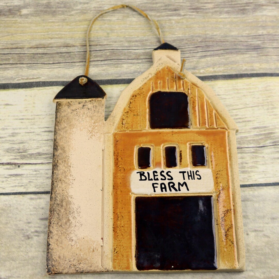 Bless This Farm Earthtone Originals Wall Art Plaque Pottery 1985 ...