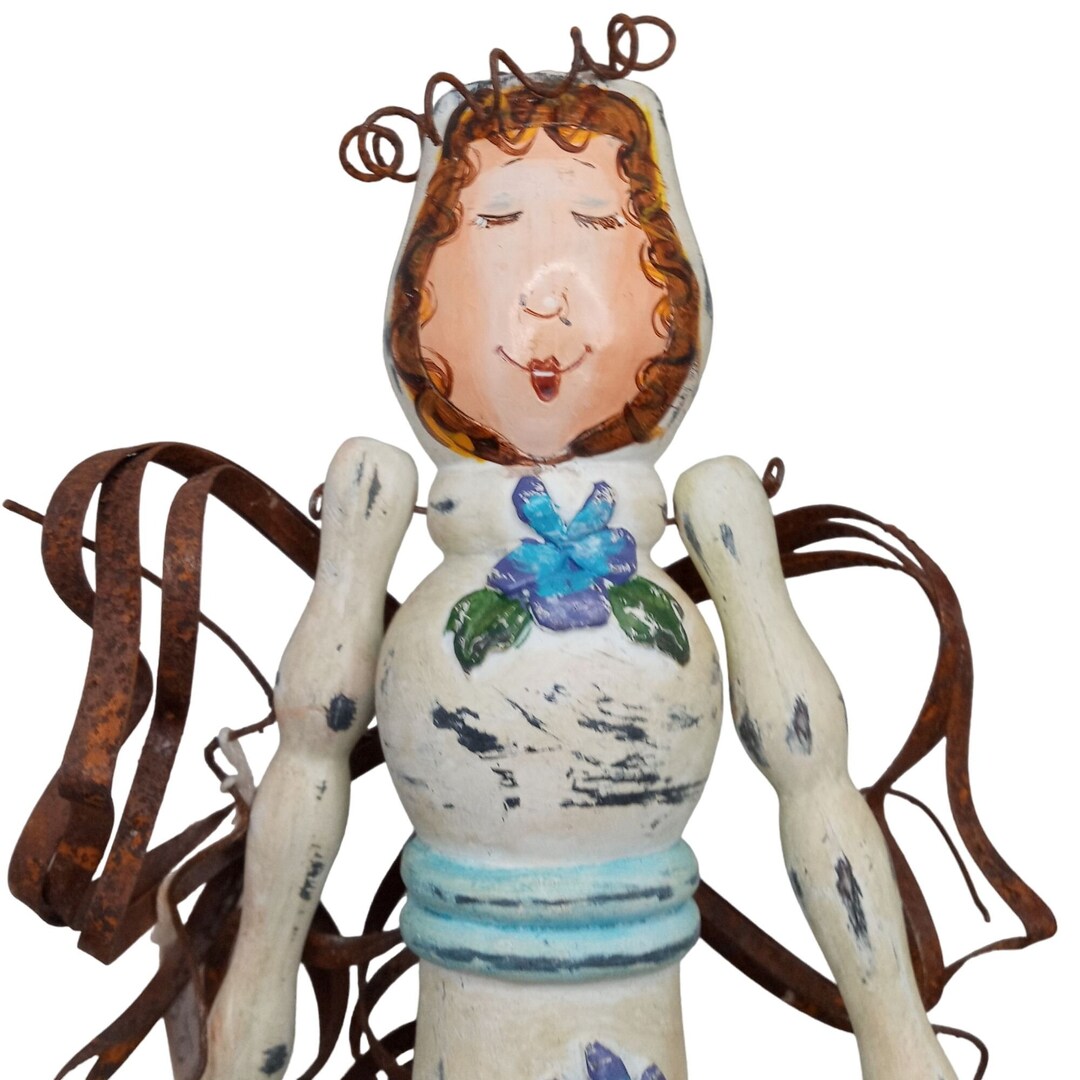 Folk Art Angel Dragonfly Bee Ginger Edwards Nettie Gathering of Angels ...