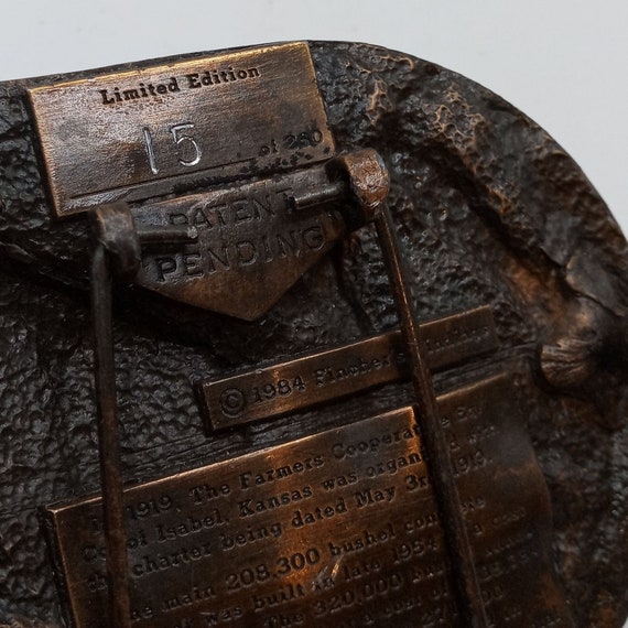 Isabel Kansas Belt Buckle 1984 Grain Elevator KS Farm… - Gem