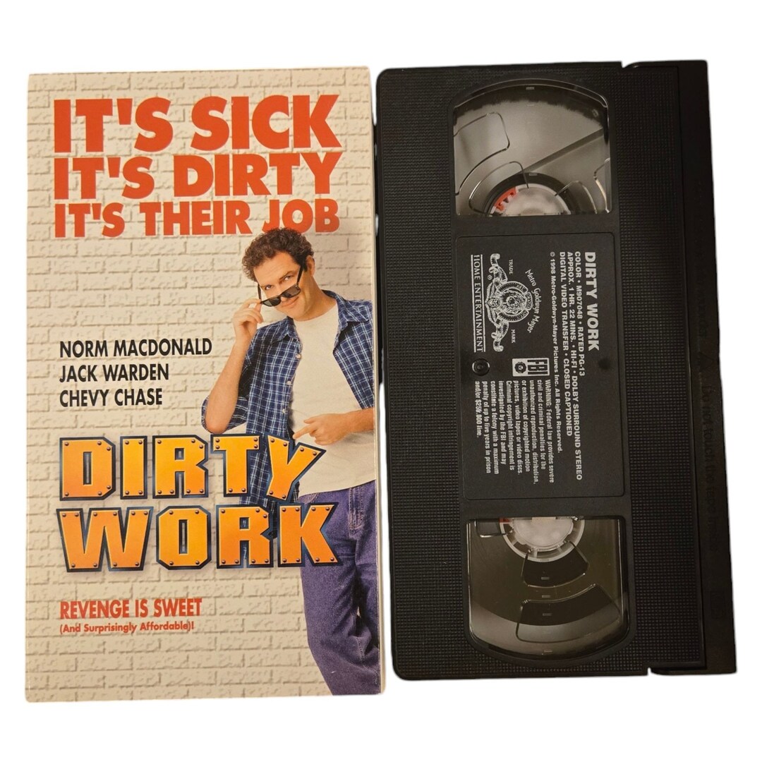 Dirty Work VHS Tape Movie Norm Macdonald Chevy Chase Jack Warden 1990s ...