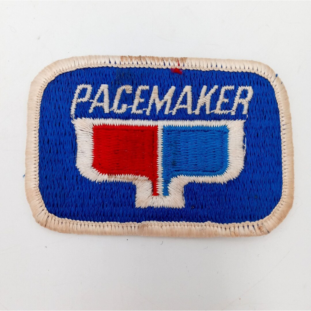 Pacemaker Vintage Patch Red Blue White Retro Pace Maker Worn - Etsy