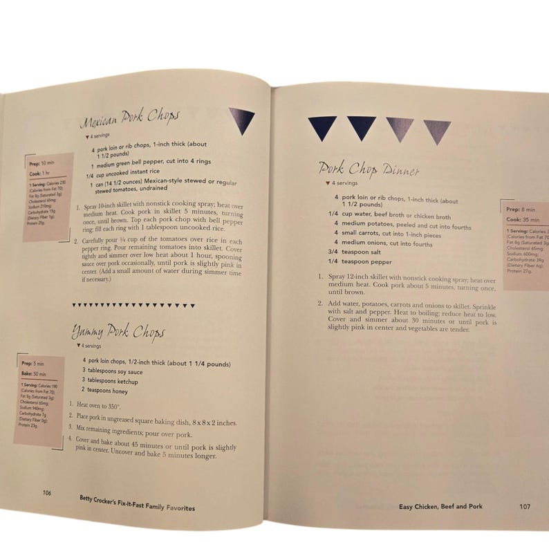 Betty Crockers Fix It Fast Cookbook Family Favorites Recipe Book 2000 ...