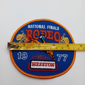 1977 NFR Rodeo Patch National Finals Vintage Bull Rider Hesston Cowboy ...