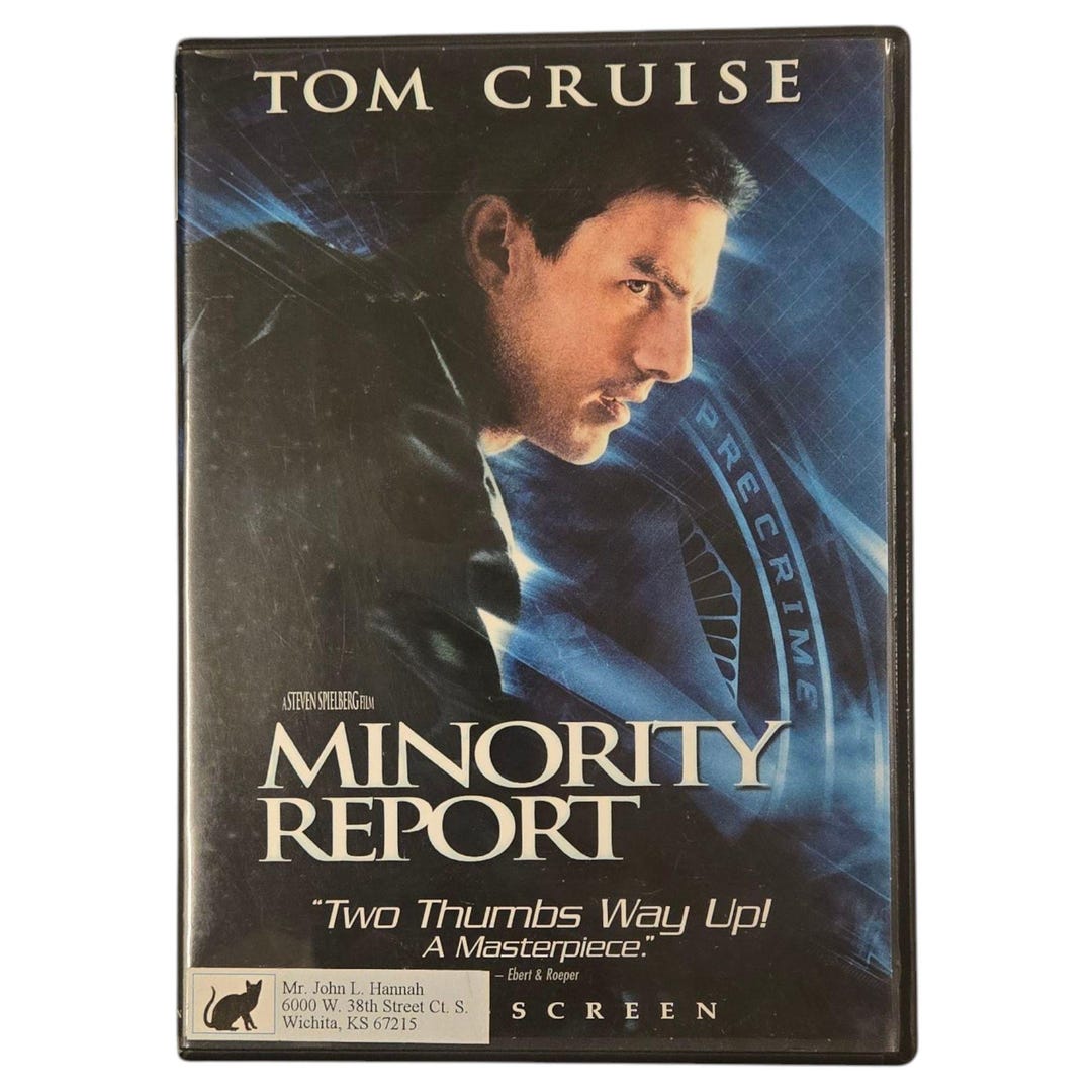 Minority Report DVD Tom Cruise Movie Widescreen 2002 Vintage - Etsy