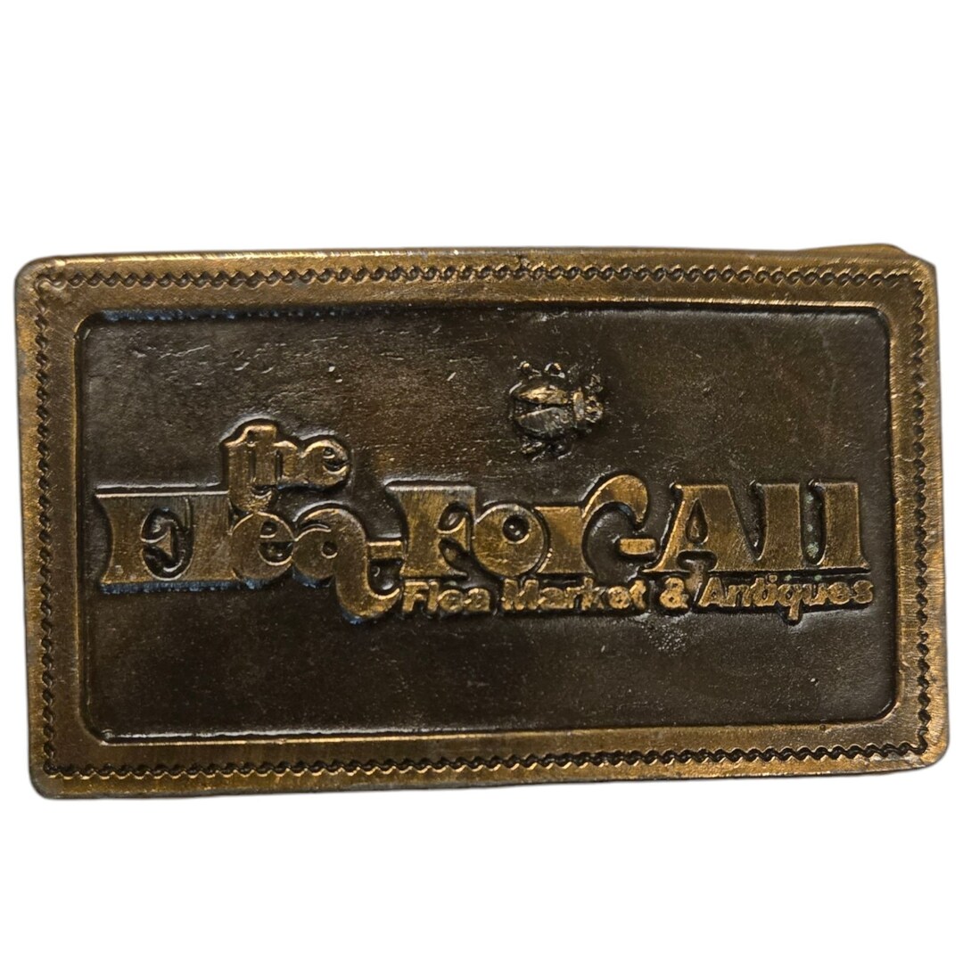 Flea for All Belt Buckle Vintage Antique Market Vendor Portland ...