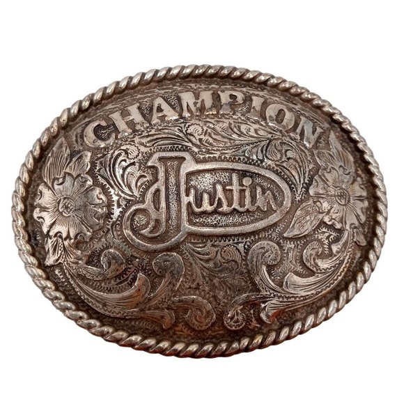 vintage western belt Champion buckle - Gem