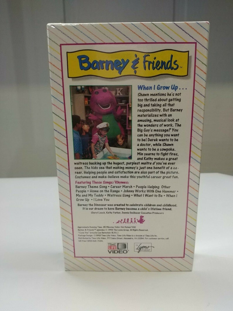 Barney And Friends When I Grow Up VHS NEW Sealed Time Life | Etsy