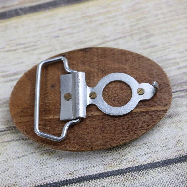 Freeman Ranch Belt Buckle Vintage Western Wear Wood Handmade - Etsy