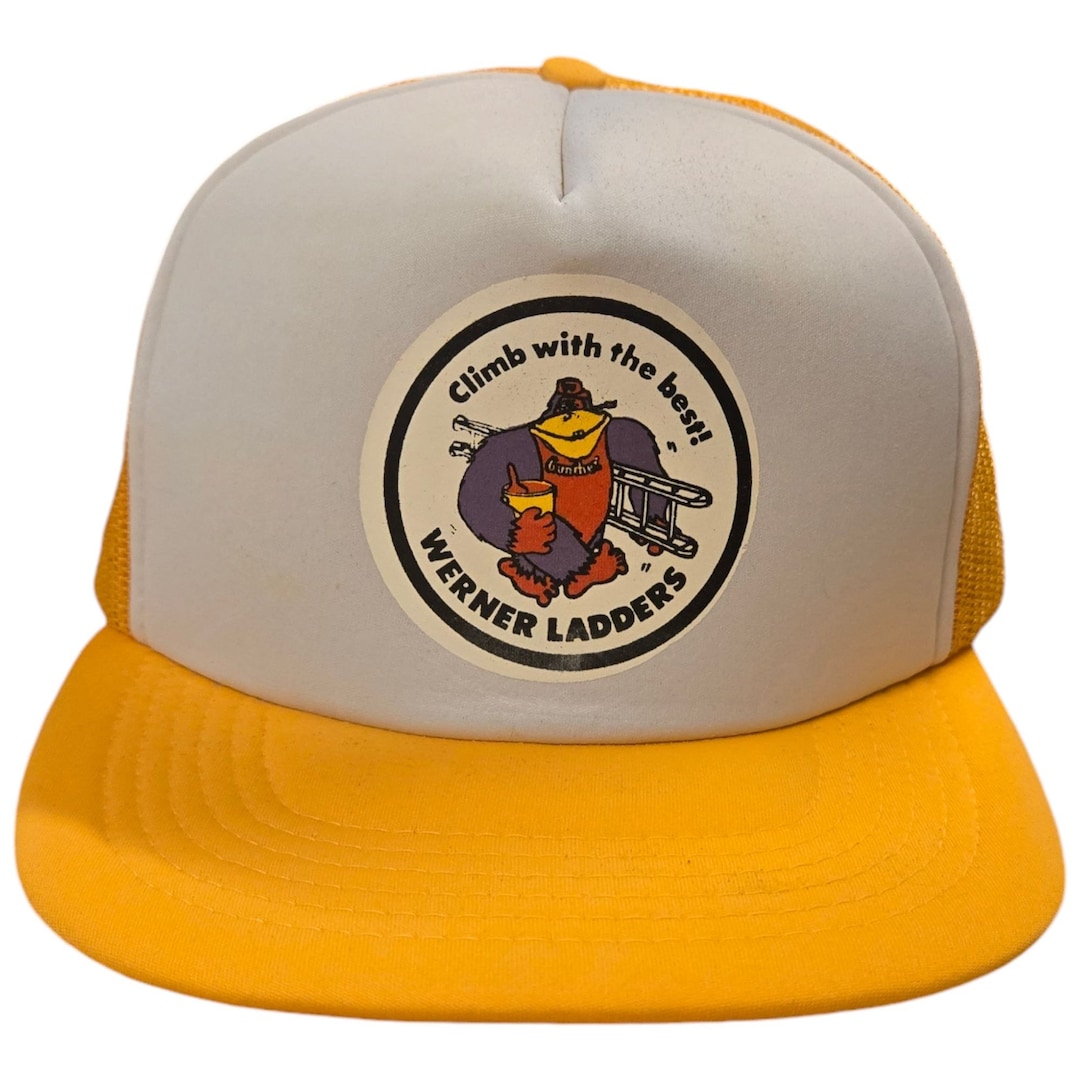 Vintage Werner Ladders Trucker Hat Mesh Snapback Cap Climb With the ...