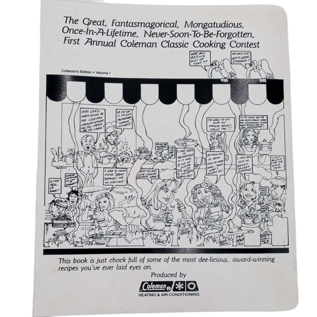 Coleman Cooking Contest Cookbook Vintage 1985 Collectors Edition Volume ...