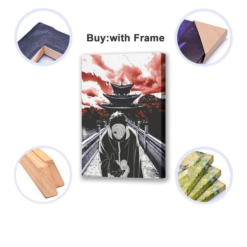 Naruto Obito Tobi Akatsuki Poster Canvas Painting Wall Decor Room Decor ...