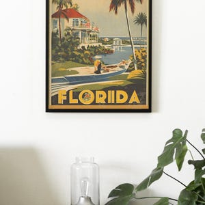 Vintage Florida Travel Poster Florida Vintage Poster Retro Florida ...