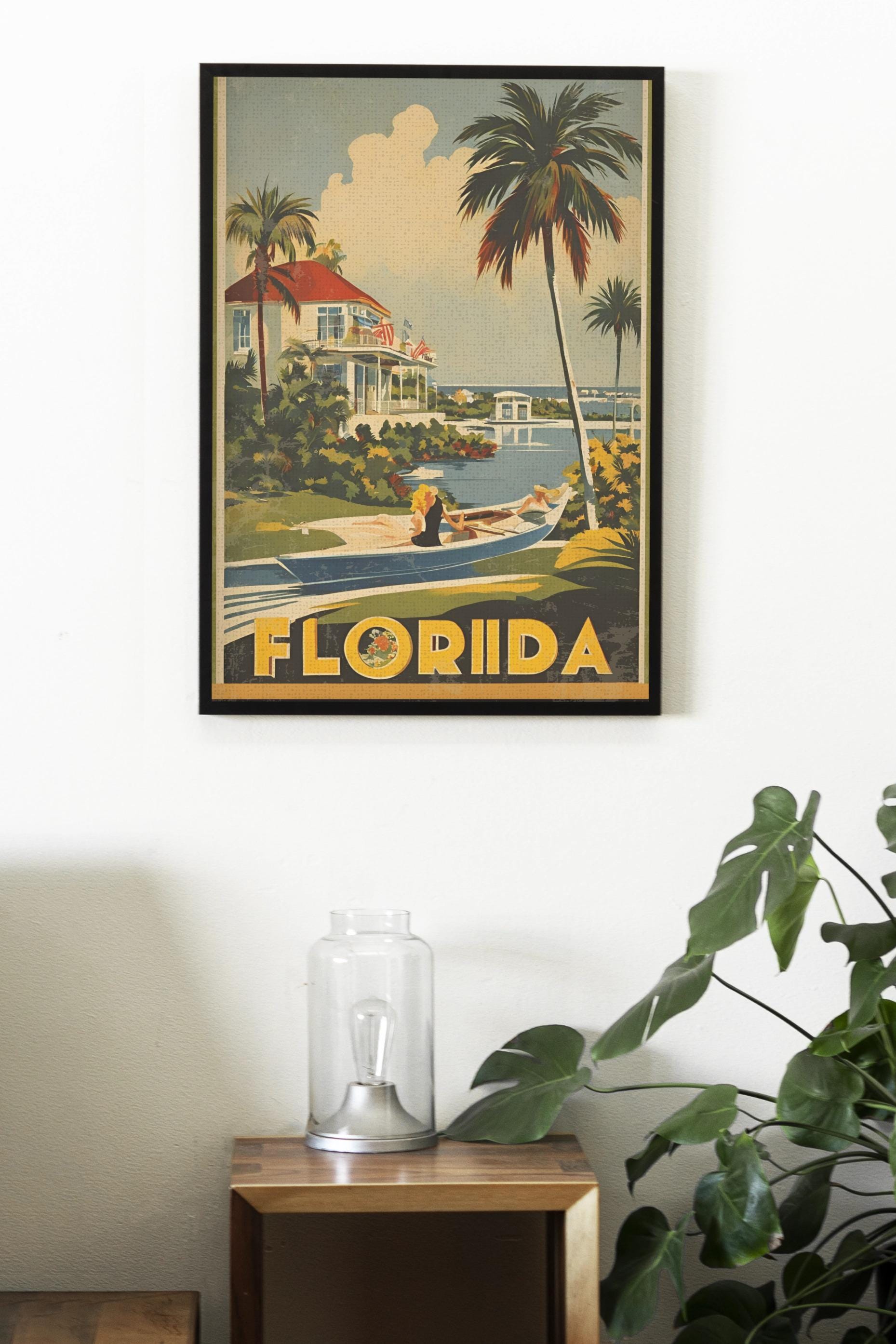 Vintage Florida Travel Poster Florida Vintage Poster Retro Florida ...